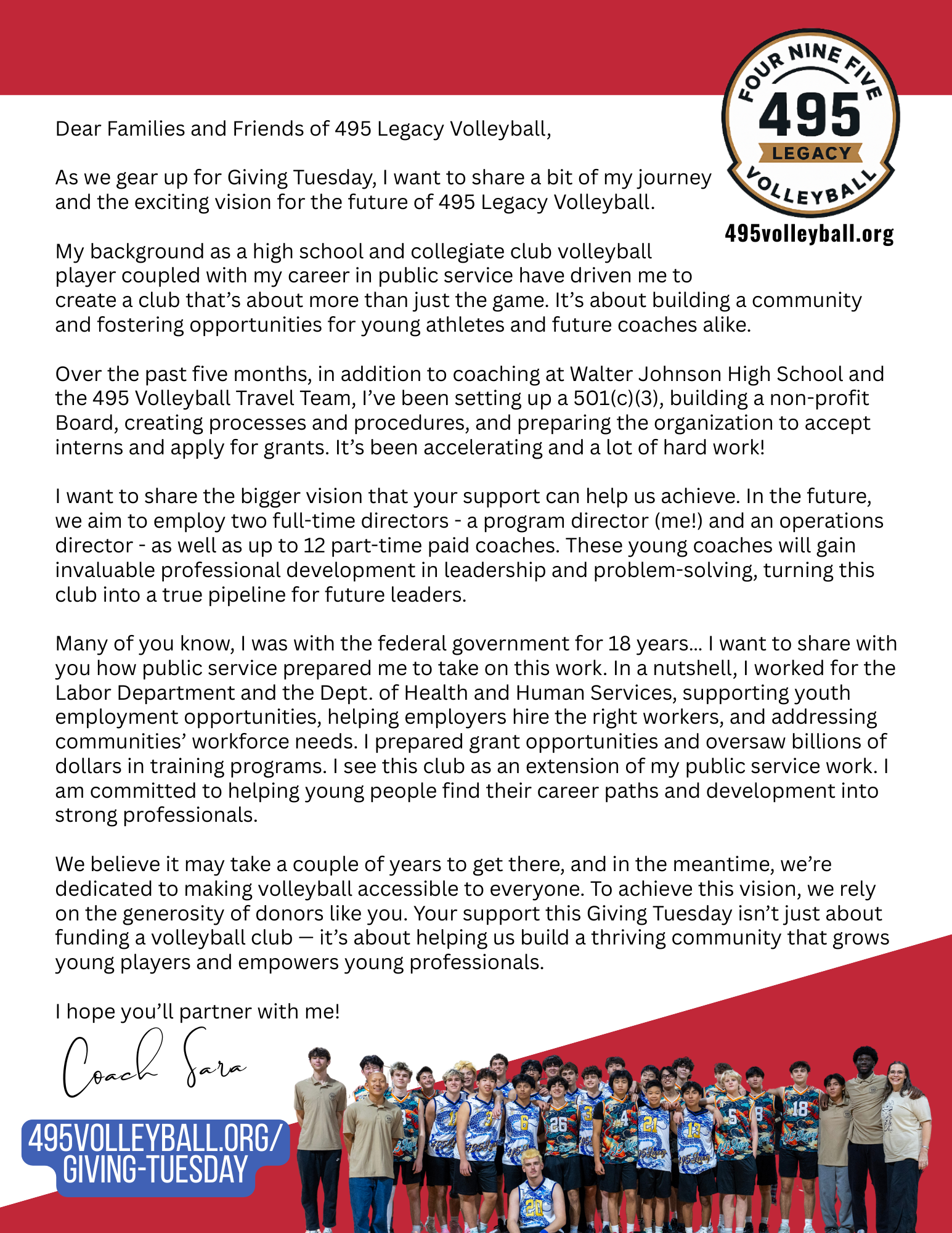 A Thanksgiving Message – FourNineFive Legacy Volleyball